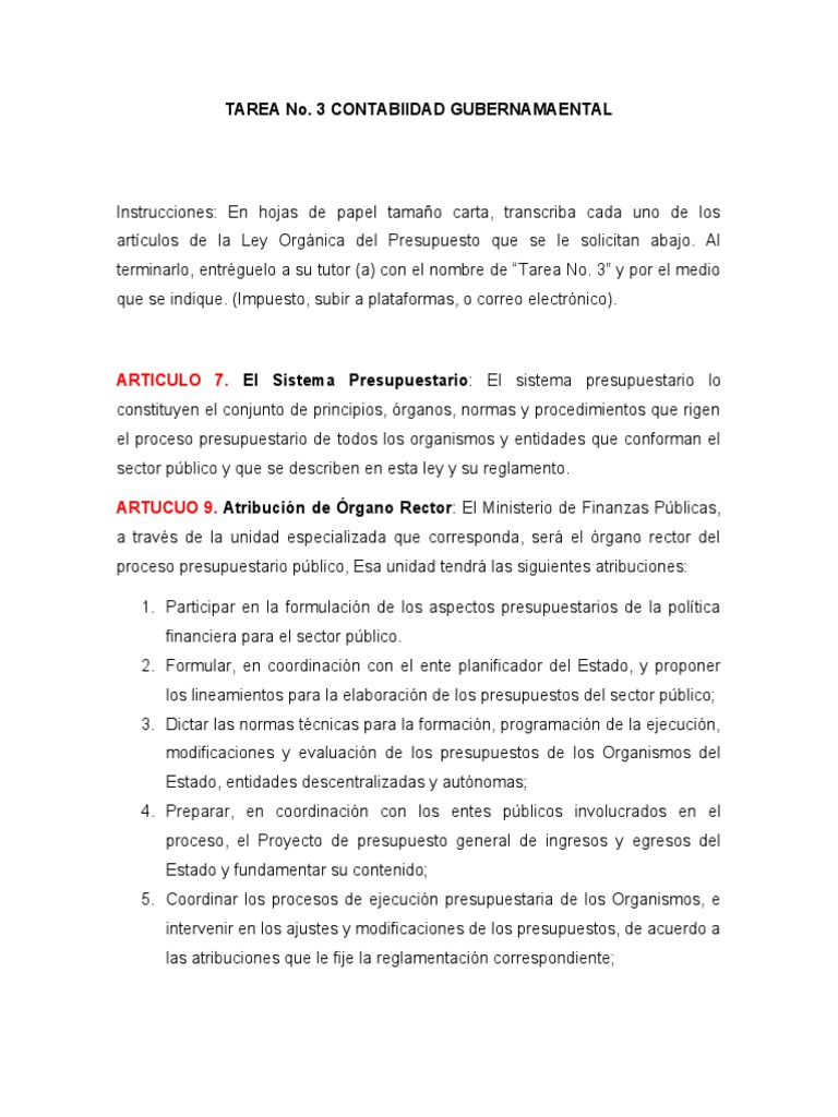 TAREA No 3 Gubernamental | PDF