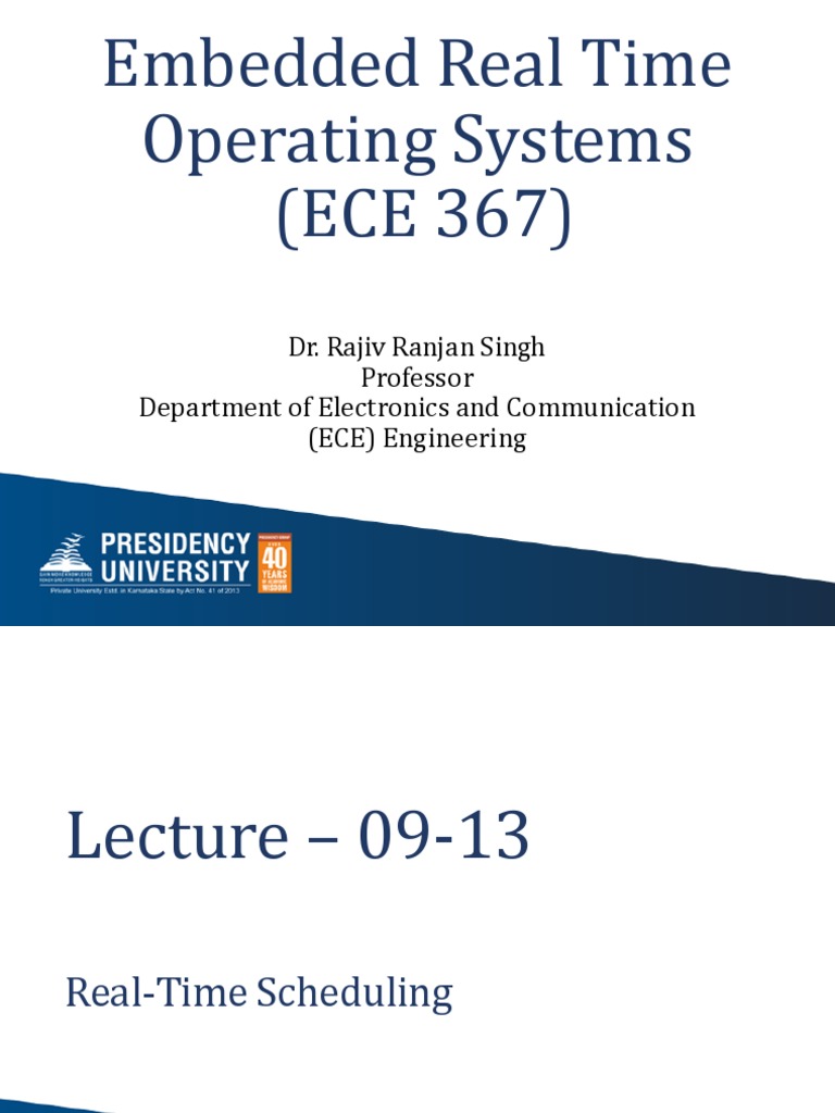 Ece 367 09 13 | PDF | Scheduling (Computing) | Real Time Computing