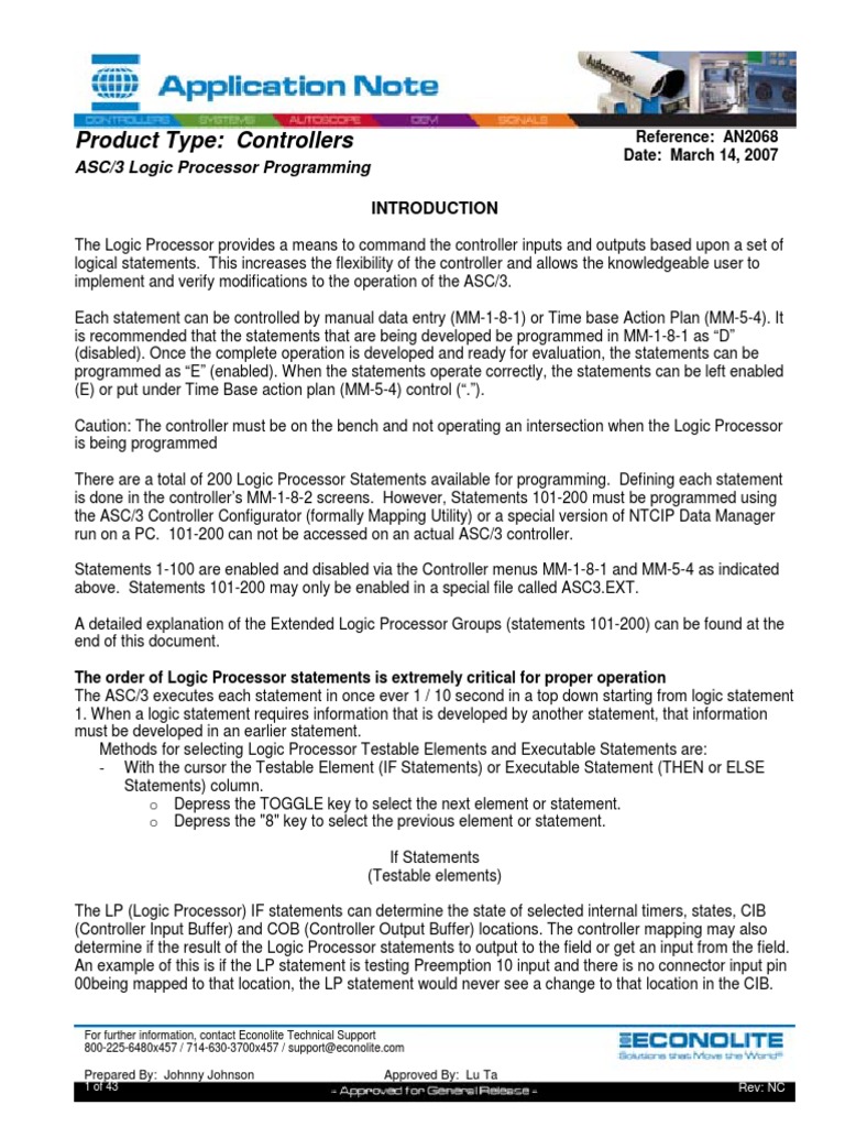 ASC3 Logic Processor Programming | PDF