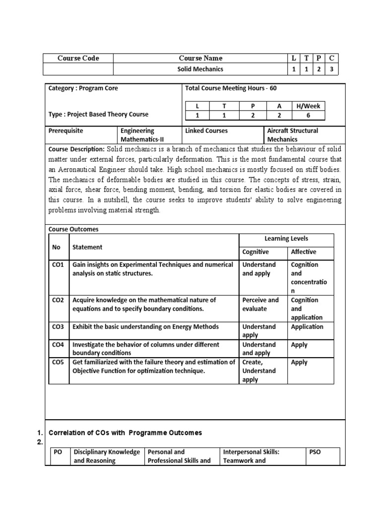 Solid Mechanics | PDF