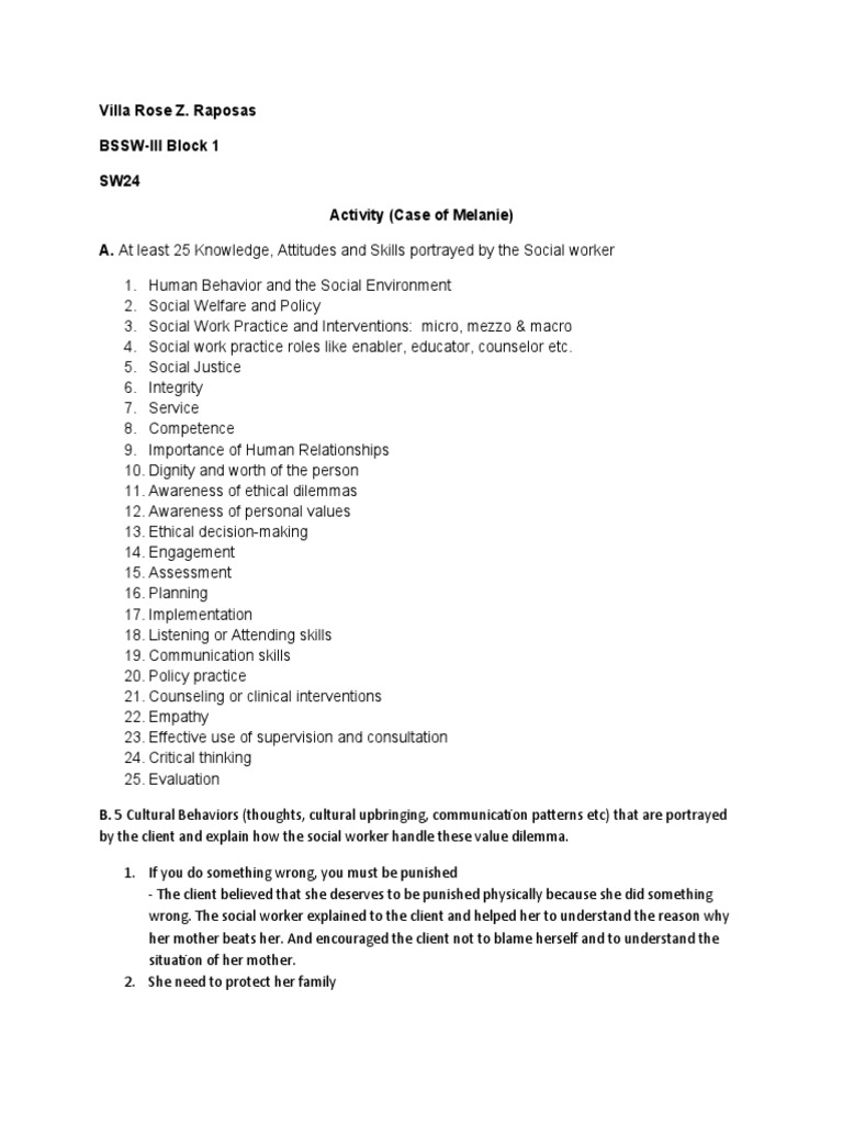 KAS For Social Work Profession | PDF | Social Work | Attitude (Psychology)