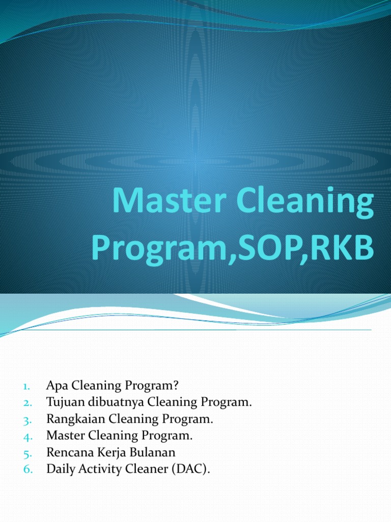 Training Master Cleaning Program | PDF