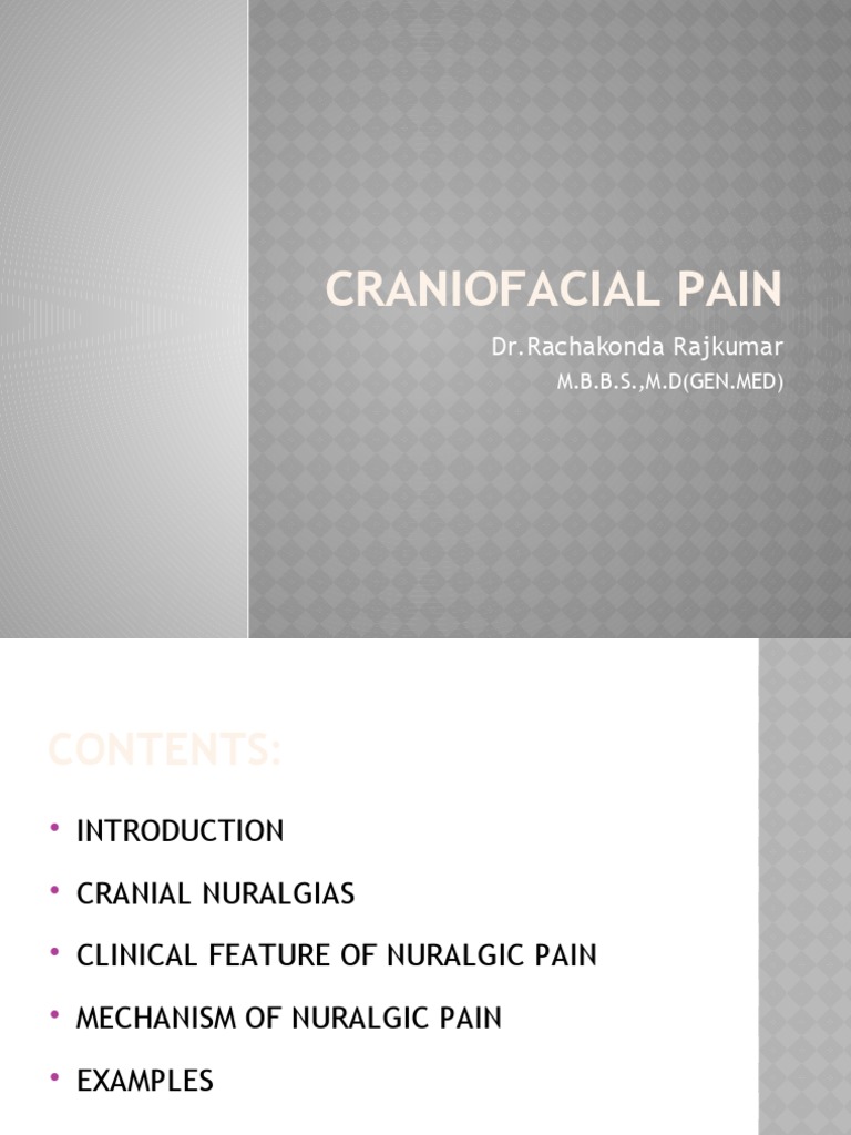 Craniofacial Pain | PDF | Pain | Peripheral Neuropathy