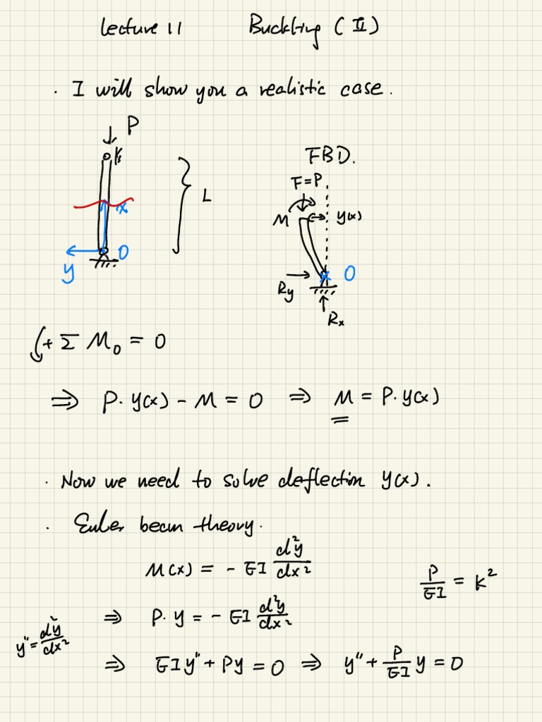 Mechanics Lecture 11 Handnote 2021 | PDF