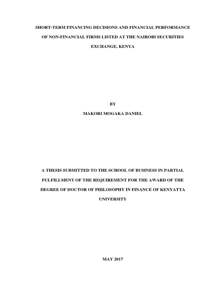 Short Term Financing Decisions And....... | PDF | Working Capital ...
