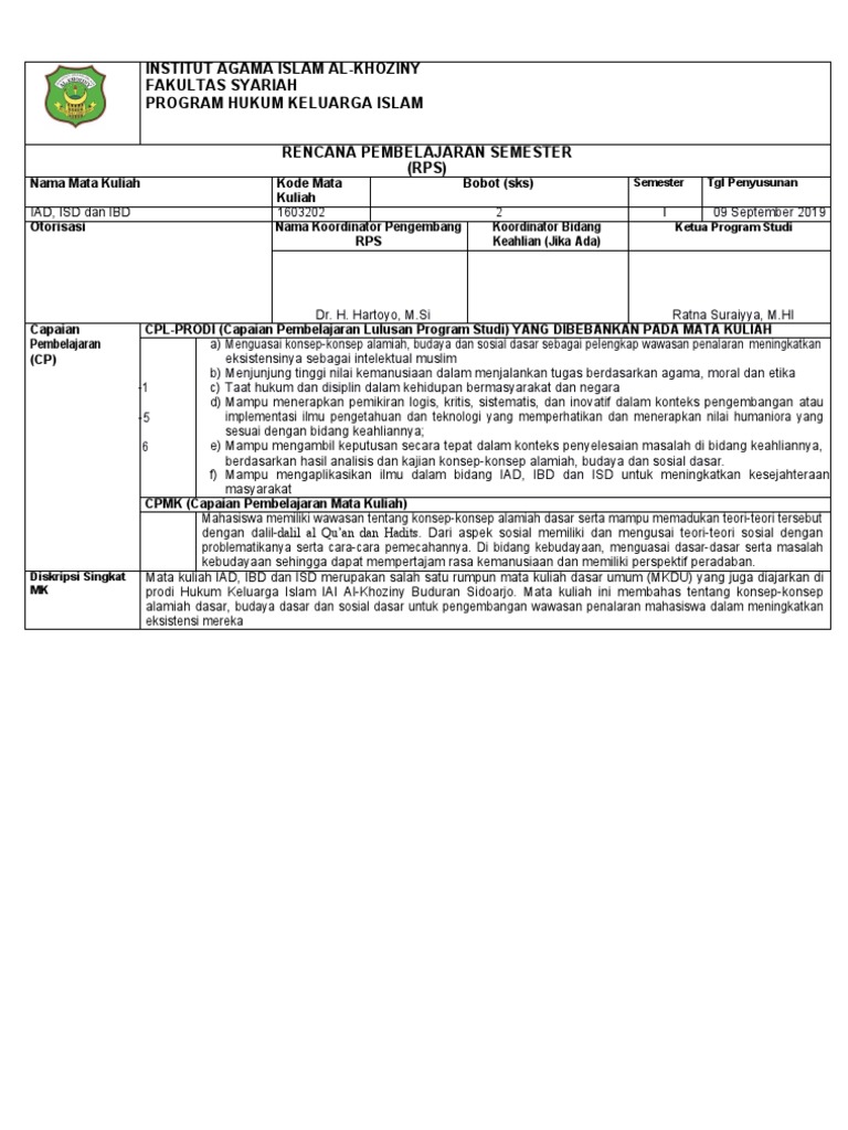 RPS IAD IBD Dan ISD Dikonversi | PDF