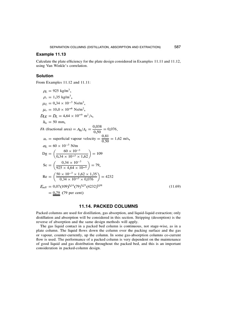 Design of Distillation and Packed Bed Column - CHL407 | PDF