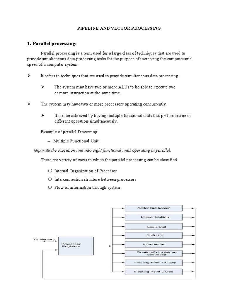Pipeline and Vector Processing | PDF | Parallel Computing | Central Processing Unit