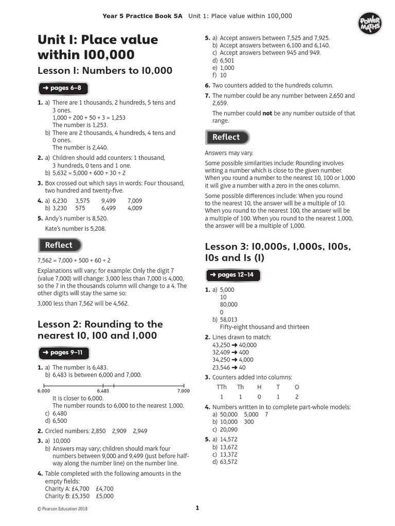 Power Maths Y5 Answers | PDF