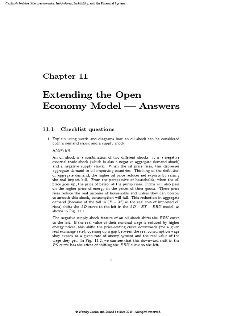 Carlinsoskice Solutions ch11 | PDF