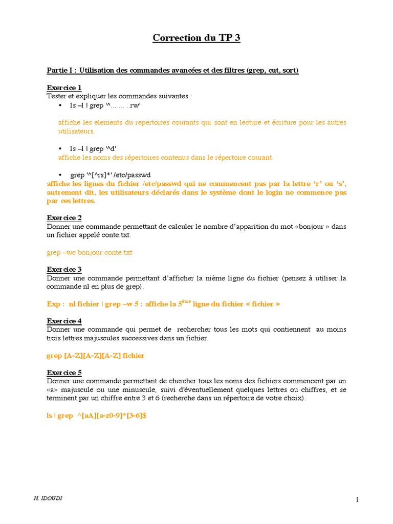 TP3 Correction Partie1 | PDF