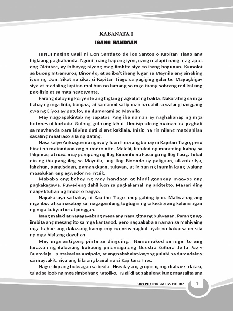 Filipino 9 Kabanata 1-6 | PDF