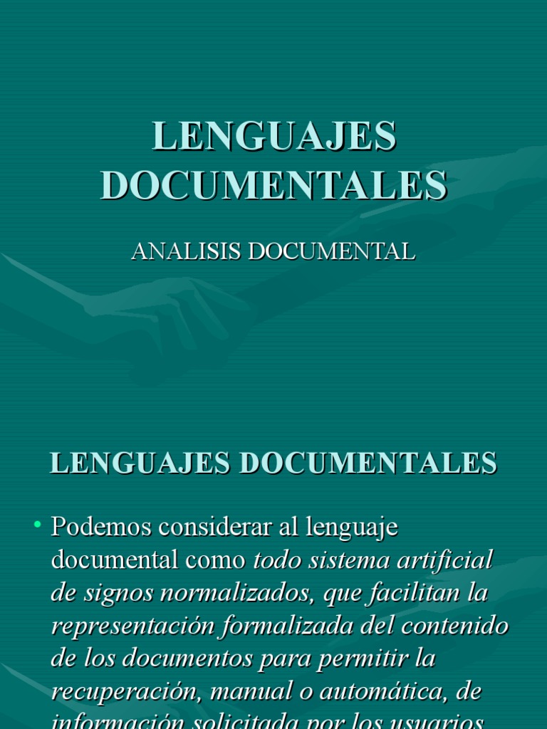 Lenguajes Documentales 1 Clase | PDF | Bibliotecas | Información
