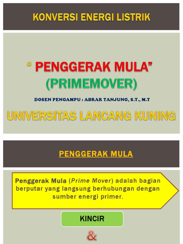 Penggerak Mula | PDF