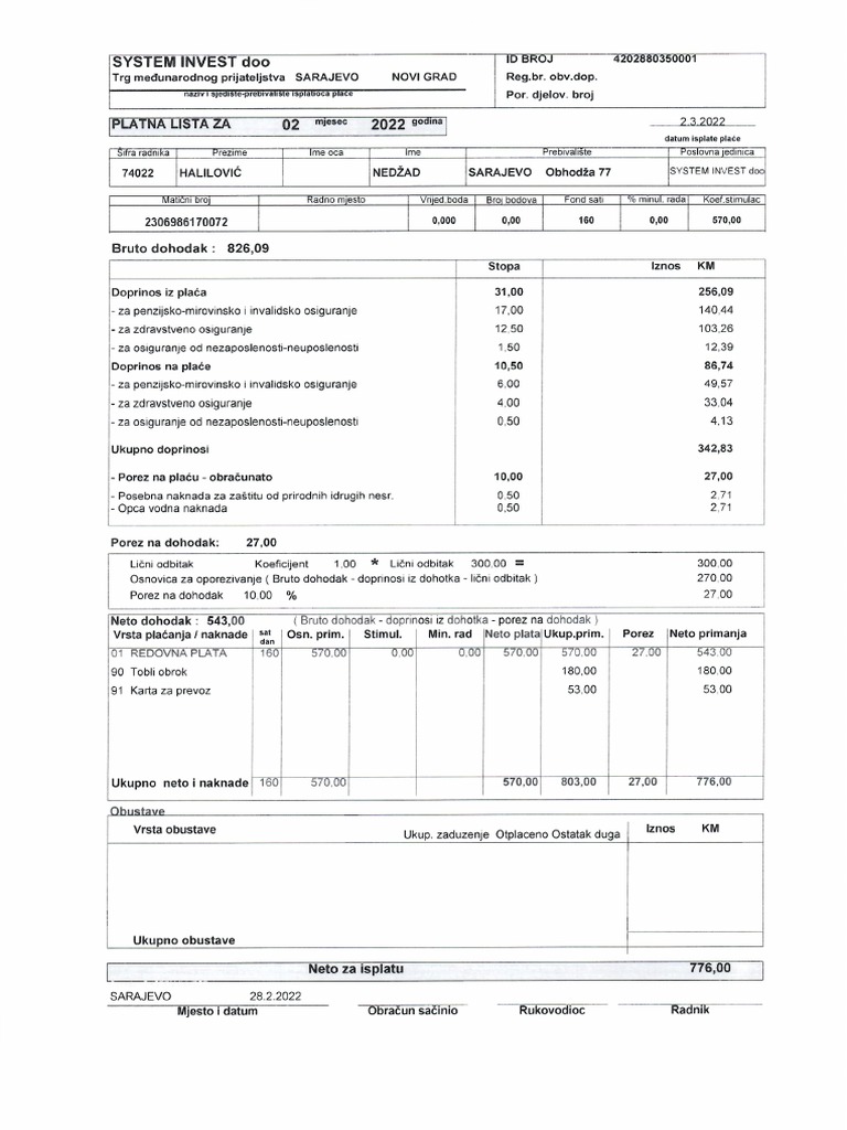 Platne Liste - Nedžad Halilović | PDF