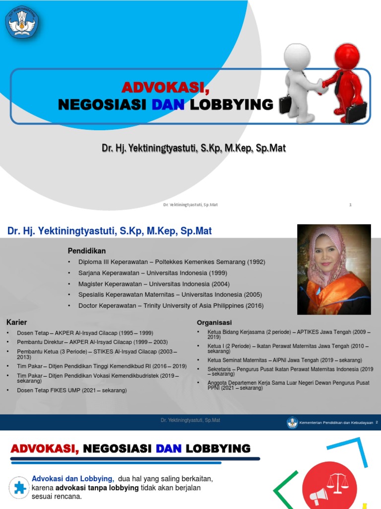 Yekti - Advokasi, Negosiasi and Lobby | PDF