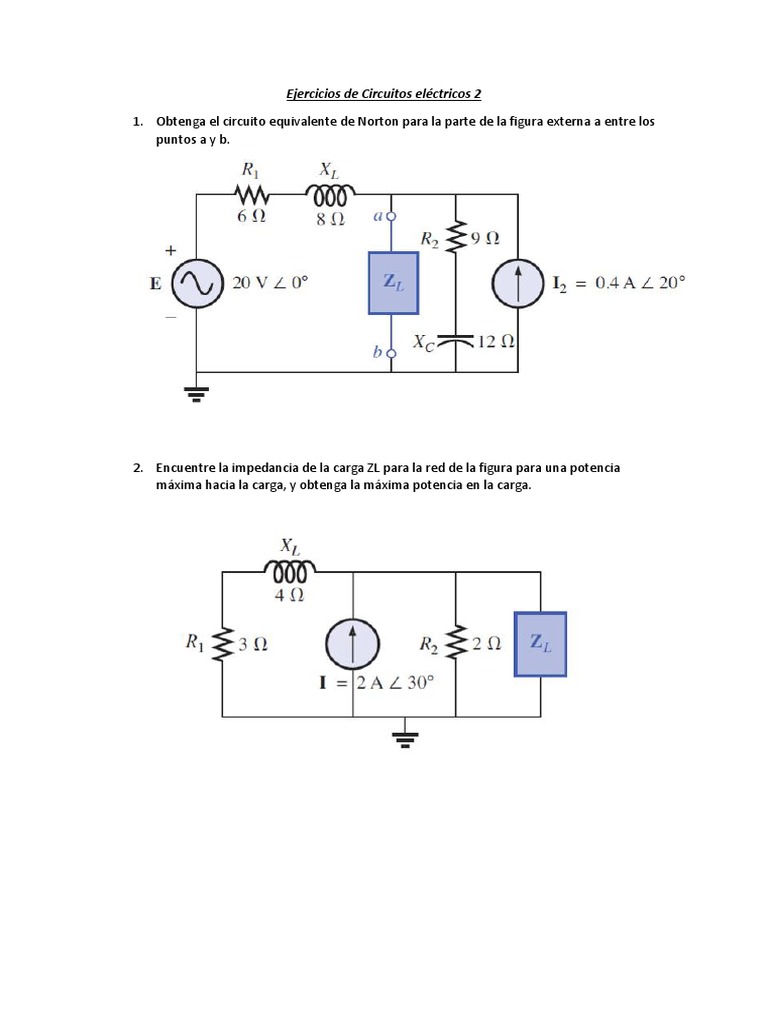 S14 Ejercicios de Circuitos Eléctricos 2 | PDF