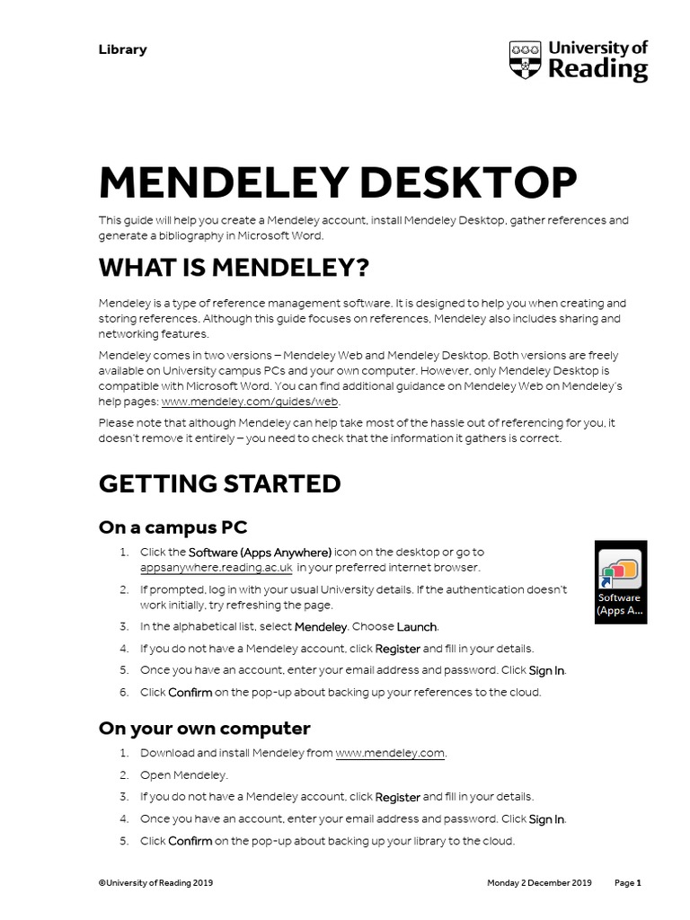 Mendeley Step-By-Step Guide Dec 2019 | PDF | Internet & Web | World ...