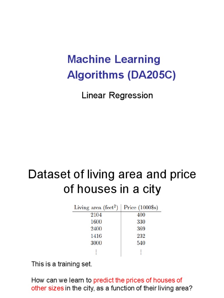 ML 02 Linear Regression | PDF