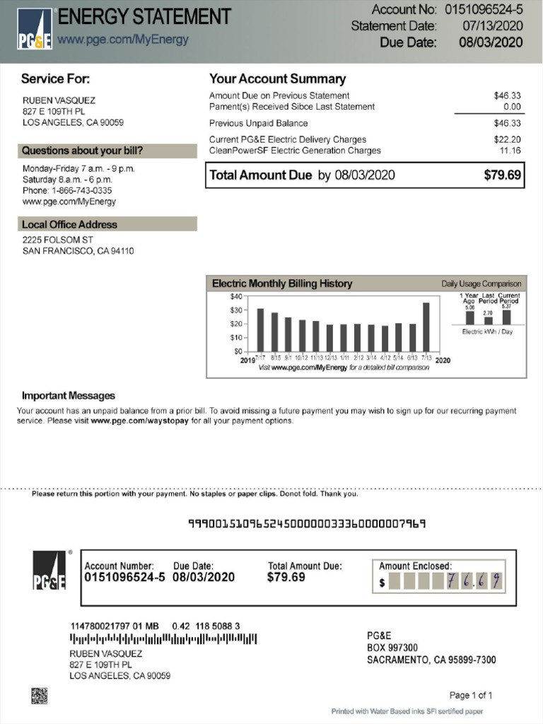 California Utility Bill | PDF