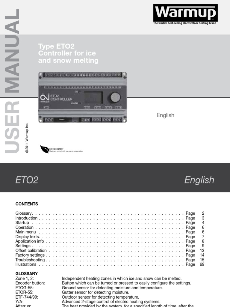 Type ETO2 Controller For Ice and Snow Melting: English | PDF ...