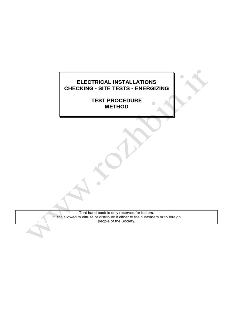 Current Transformer Testing Procedures | PDF | Transformer | Insulator ...