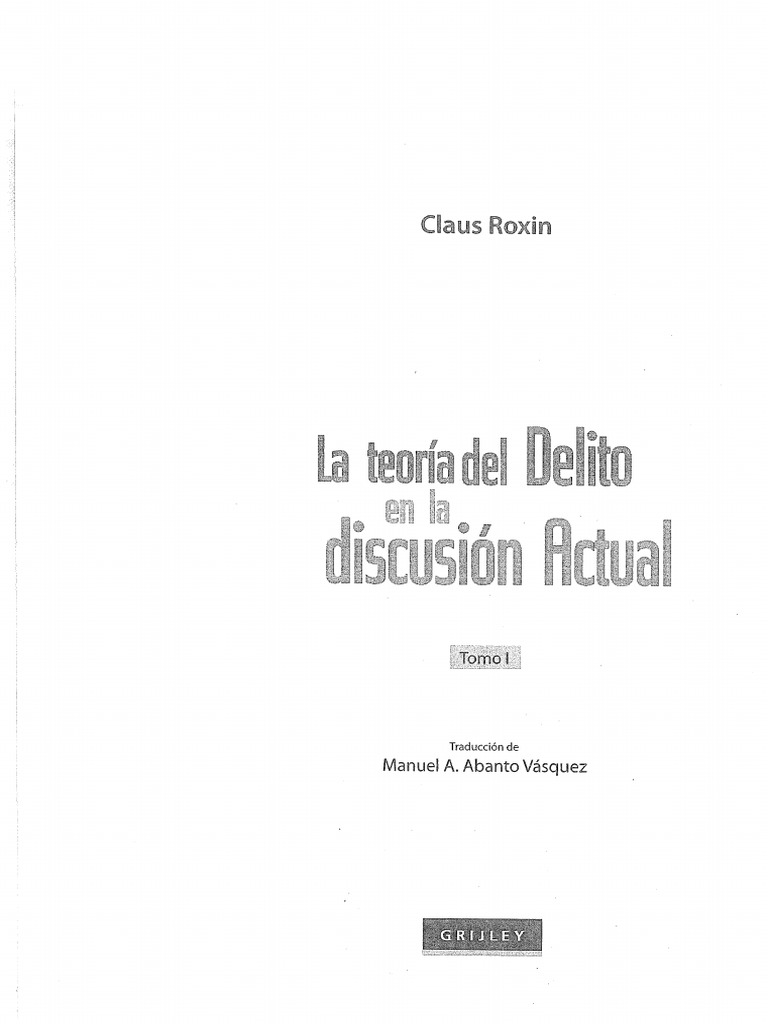 V - Klaus Roxin Cambios en La Teoría de La Pena | PDF
