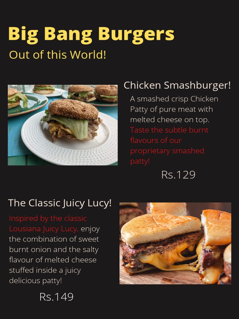 Out of This World!: Big Bang Burgers | PDF