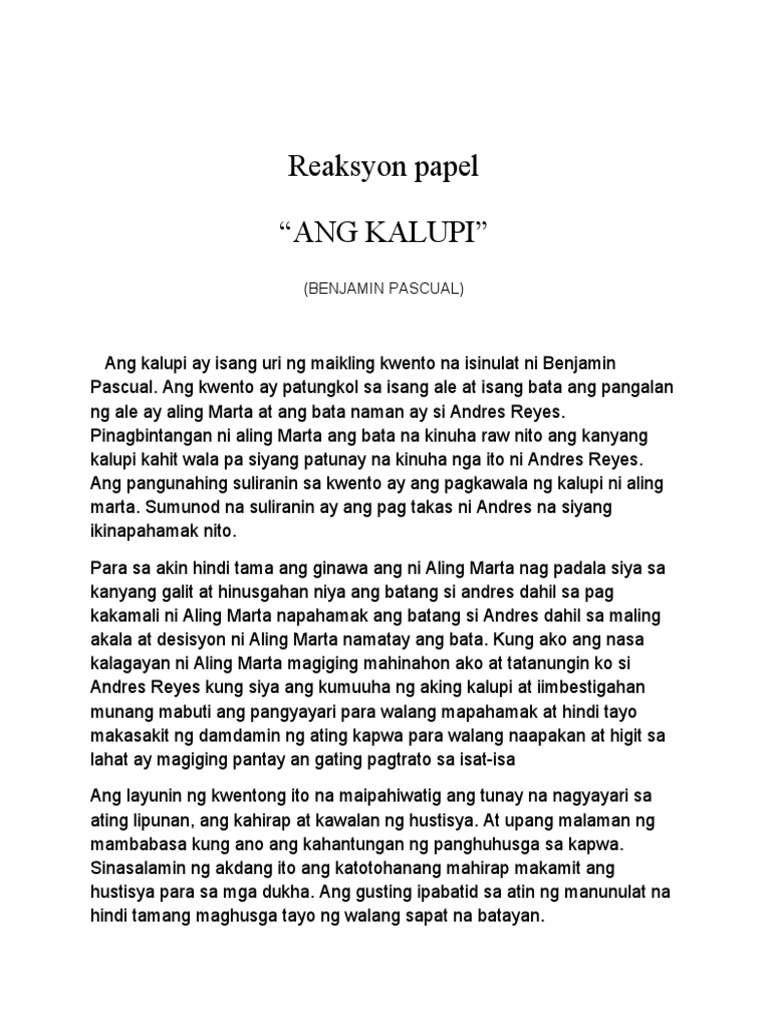 Ang Kalupi | PDF