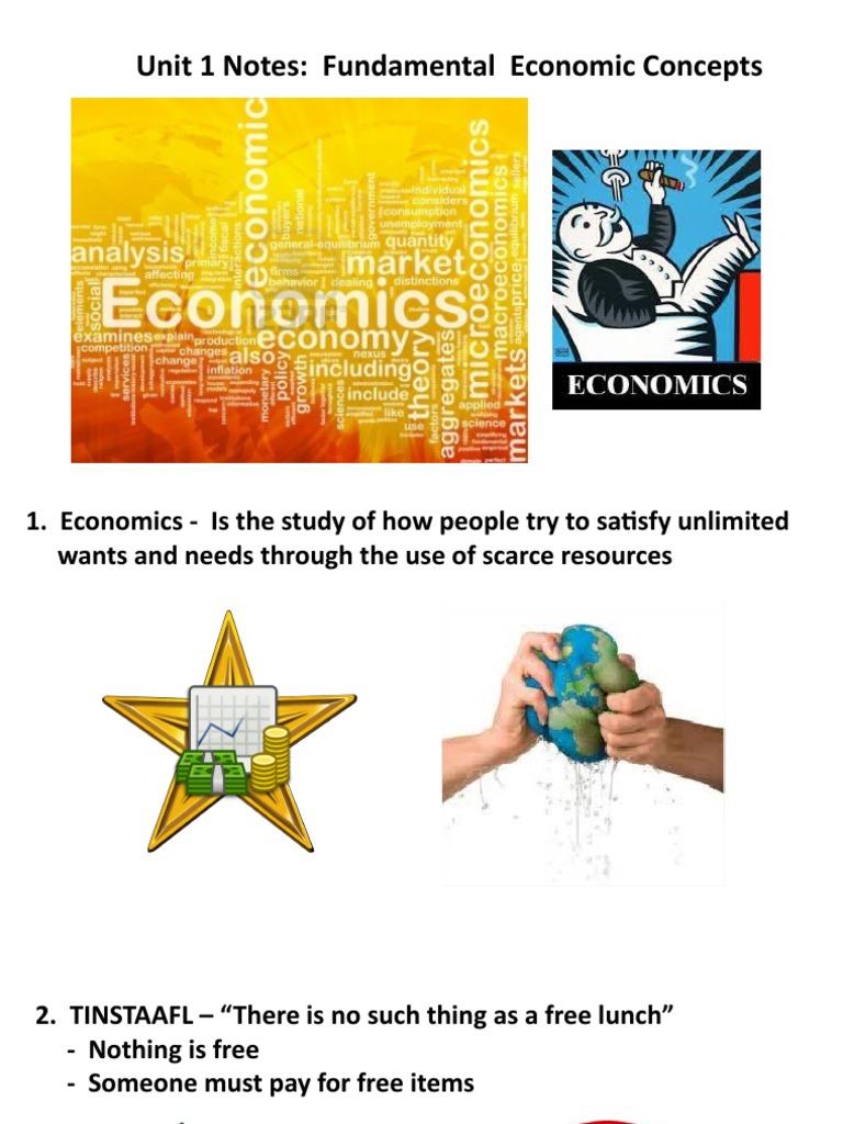 Unit 1 Notes: Fundamental Economic Concepts | PDF | Capitalism | Economics