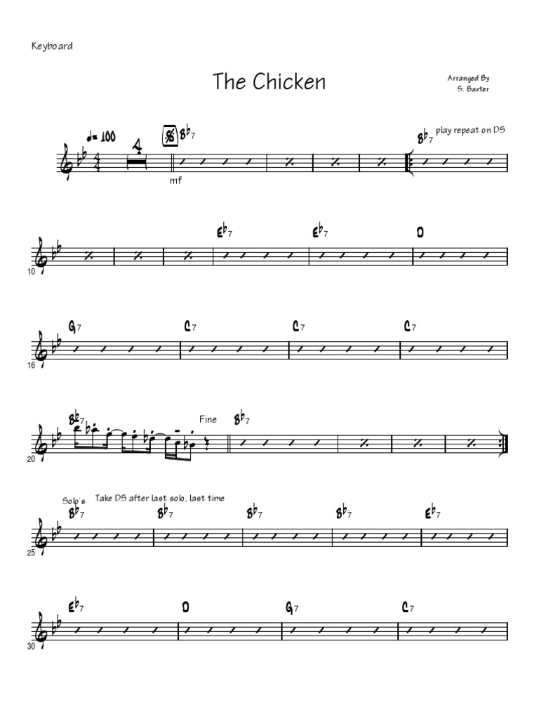 The Chicken - Keyboard | PDF