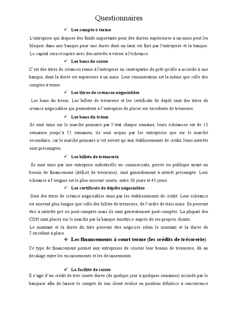 Questionnaires Memoire | PDF