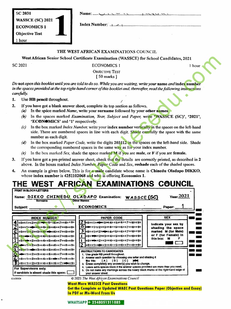 WAEC GCE Economics Past Questions | Download Free PDF | Elasticity ...