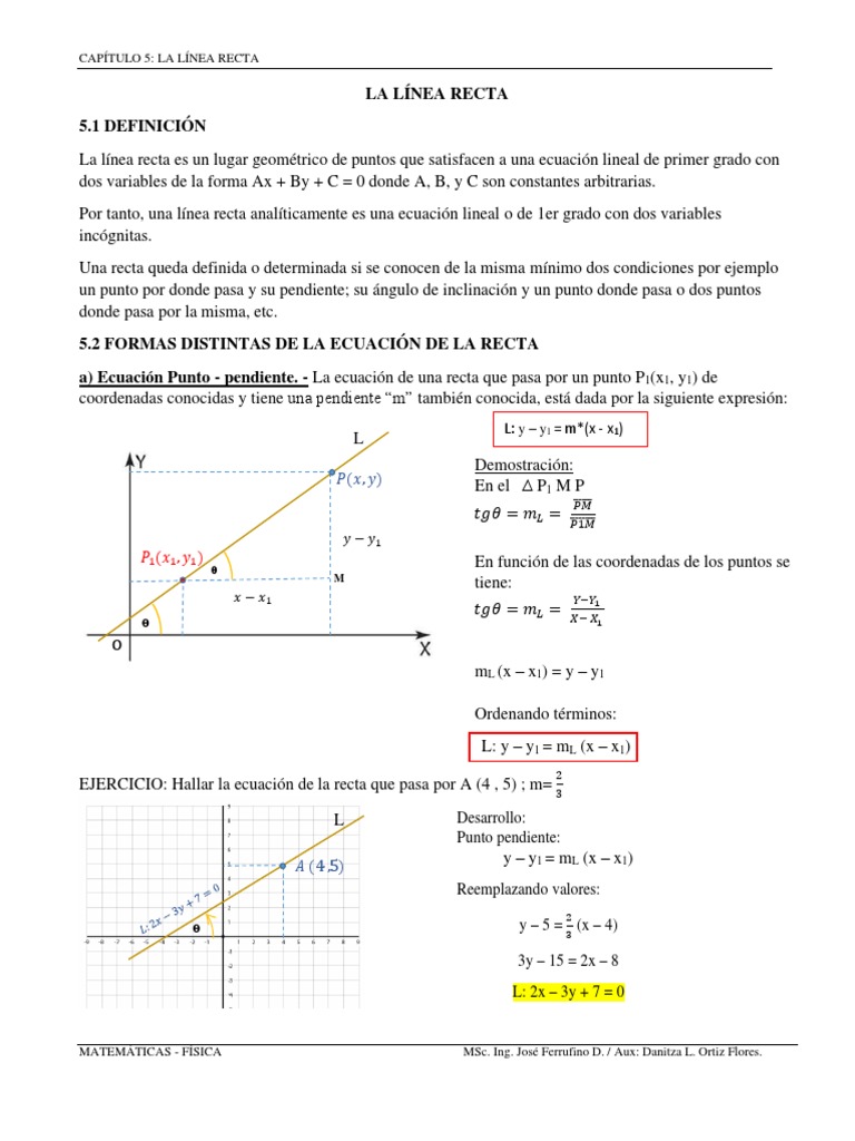 Tema 5 La Linea Recta | PDF