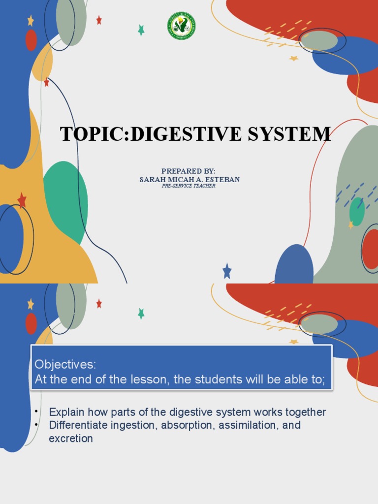 DIGESTIVE SYSTEM - Science 8 | PDF | Digestion | Human Digestive System