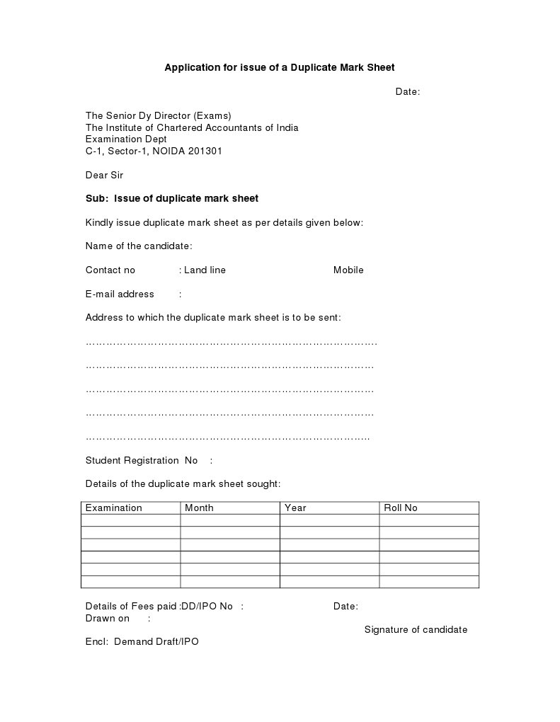 Duplicate Marksheet | PDF