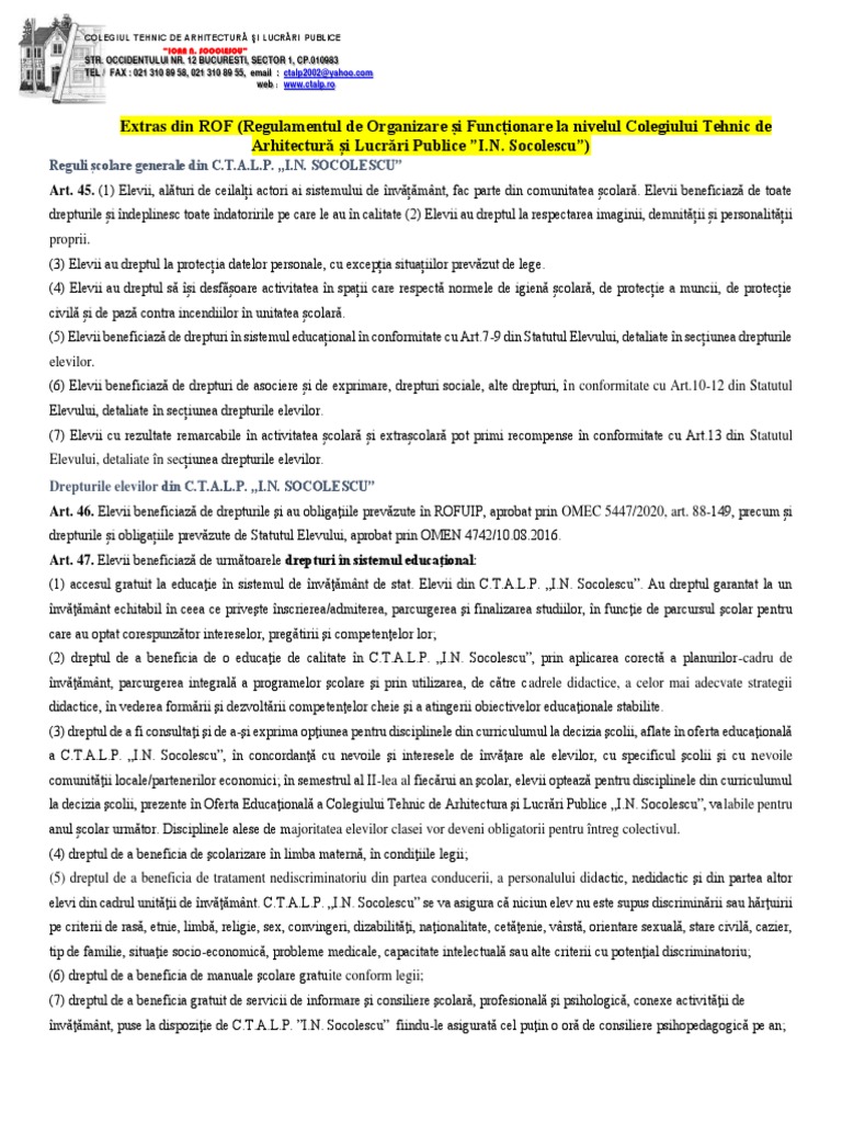 5 Extras ROF 2021 2022 Clasele 11 12 | PDF