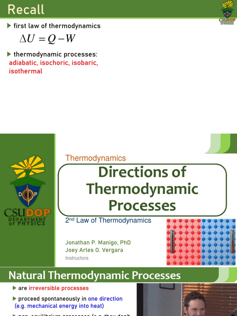 Second Law of Thermodynamics Explained | PDF | Science & Mathematics