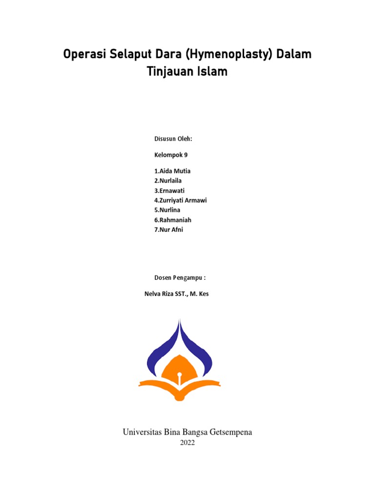 Operasi Selaput Dara (Hymenoplasty) Dalam Tinjauan Islam | PDF