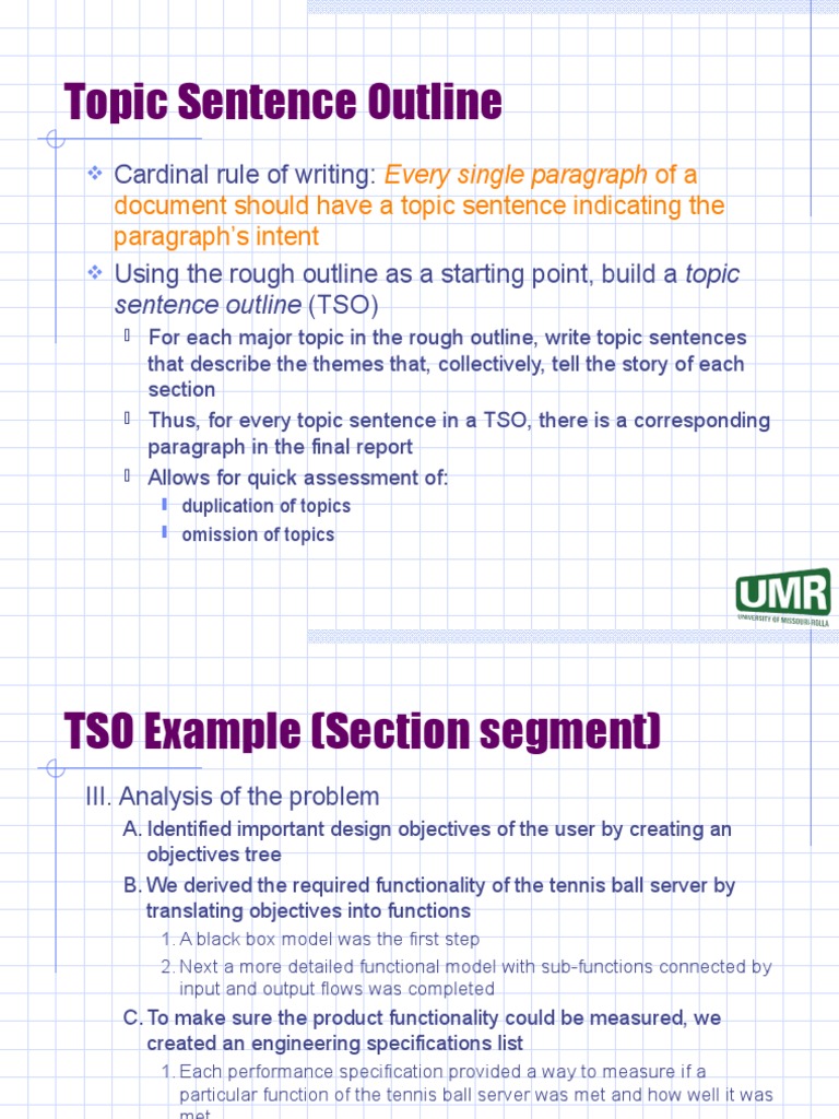 Topic Sentence Outline | PDF