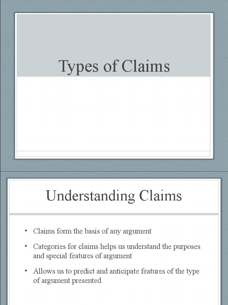 Types of Claims | PDF