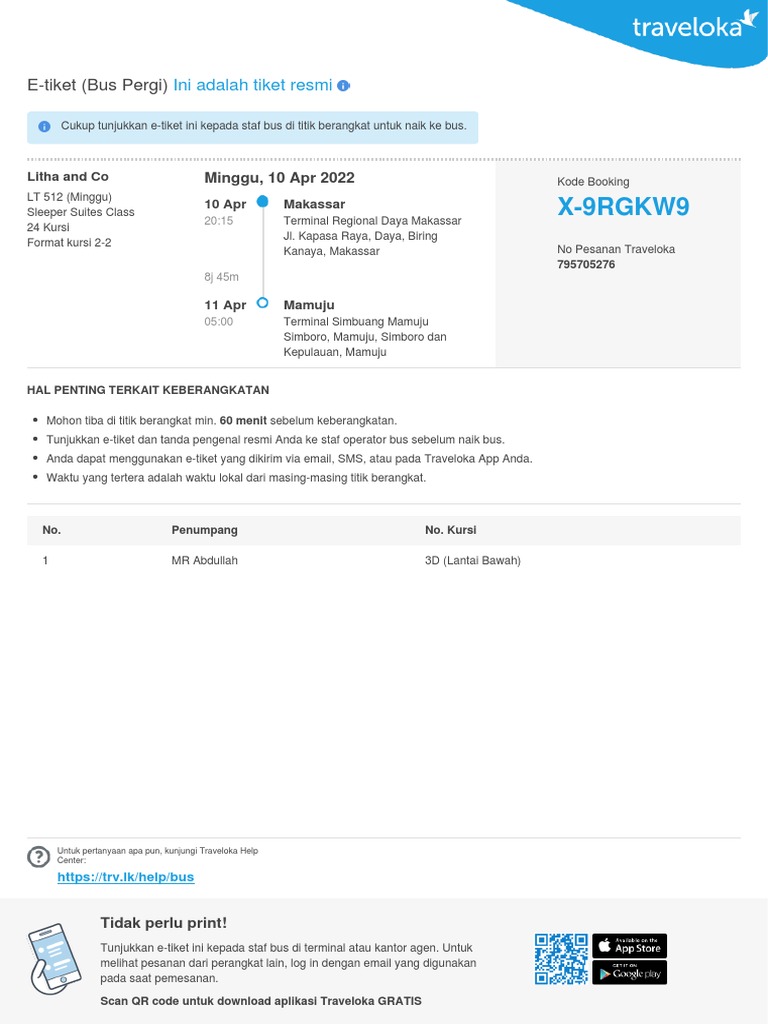 BUS AWAY E-Ticket | PDF