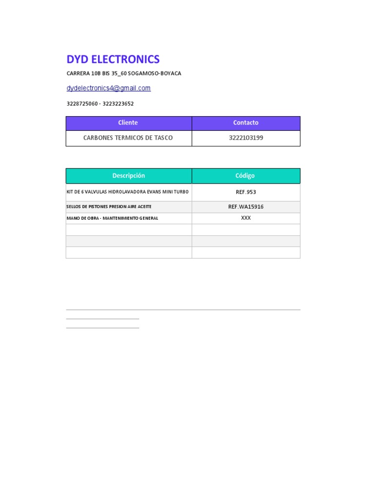 Cotizaciones - Ejemplos | PDF | Economias