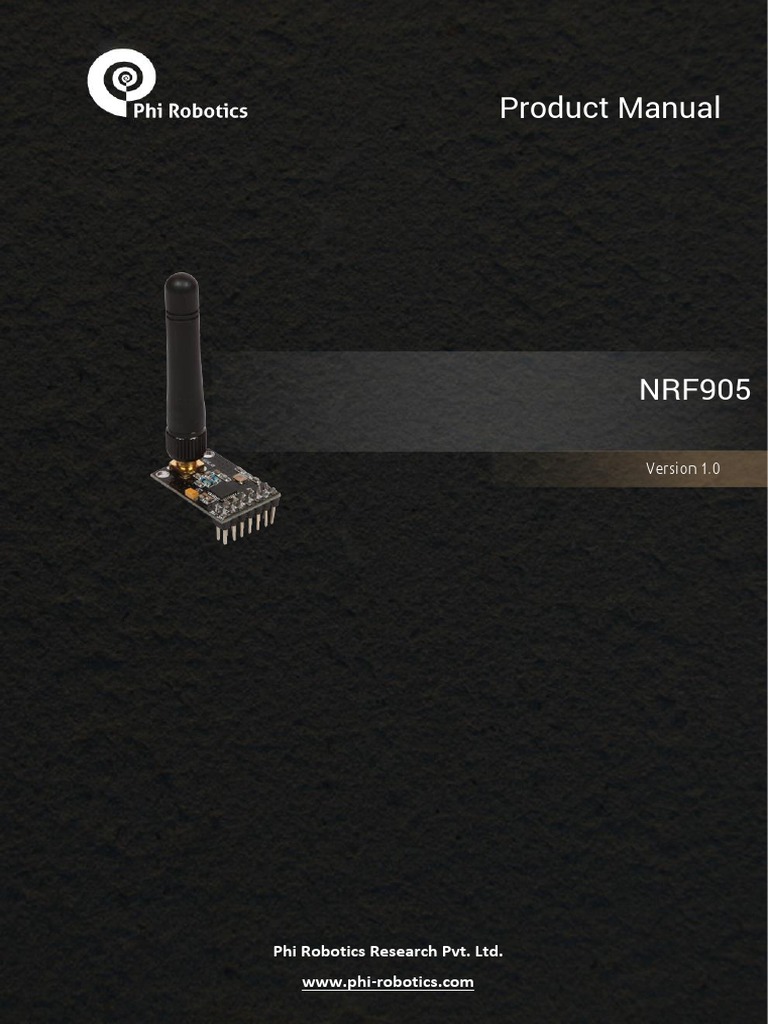 Product Manual: Phi Robotics Research Pvt. LTD | PDF | Computer ...