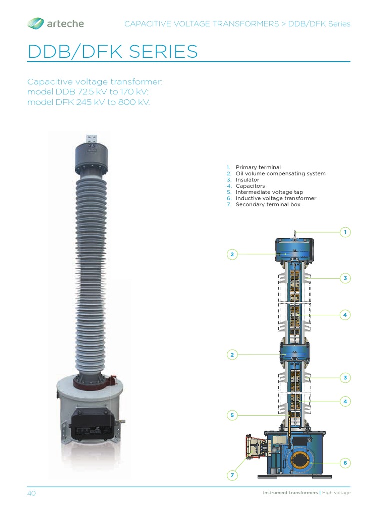 DDB/DFK Series: Capacitive Voltage Transformer: Model DDB 72.5 KV To ...