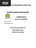 I.P. CLASS 12 CBSE PROJECT ON "Student Marks Management System" | PDF ...