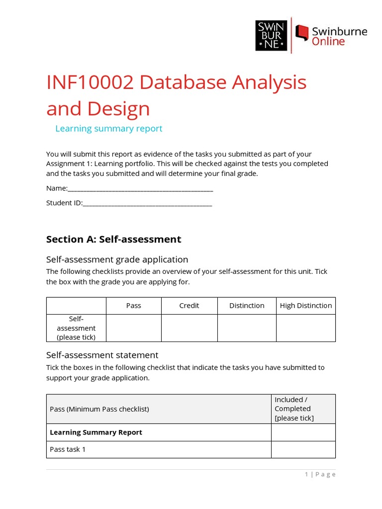 Learning Summary Report Template With Checklist - Updated | PDF | Cognition