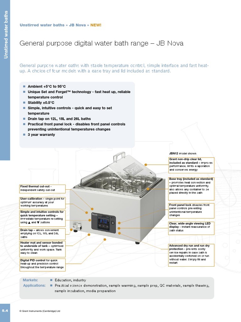 JB Nova Water Bath | PDF