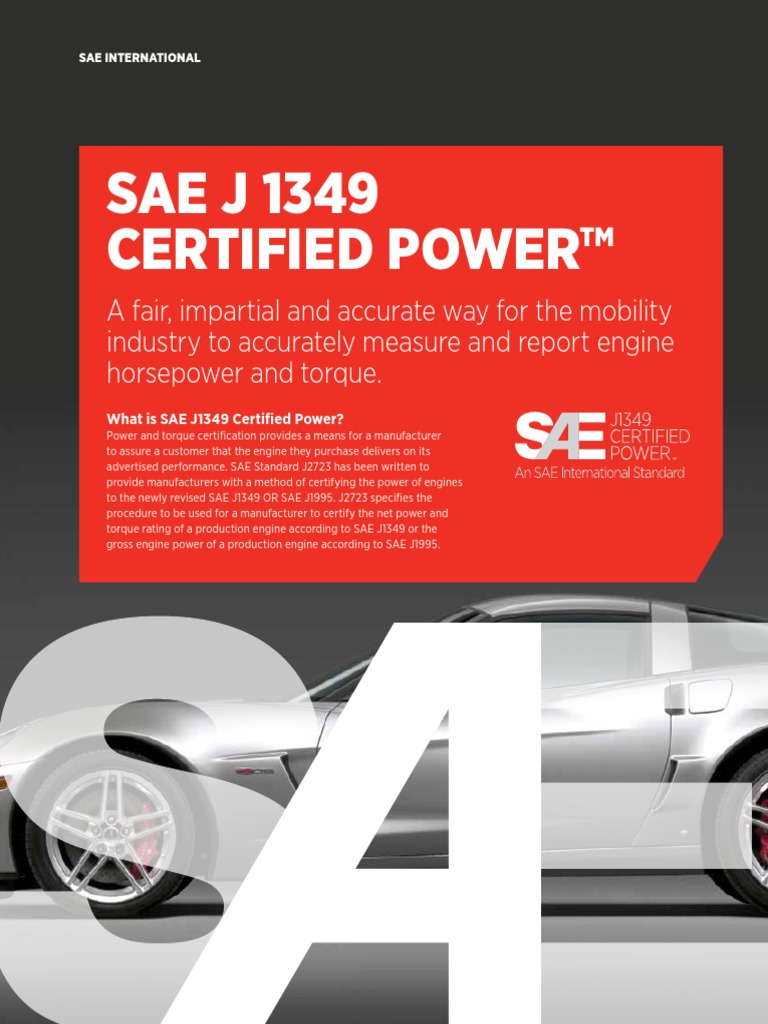 SAE J1995 & J1349 Borchure | PDF | Horsepower | Business