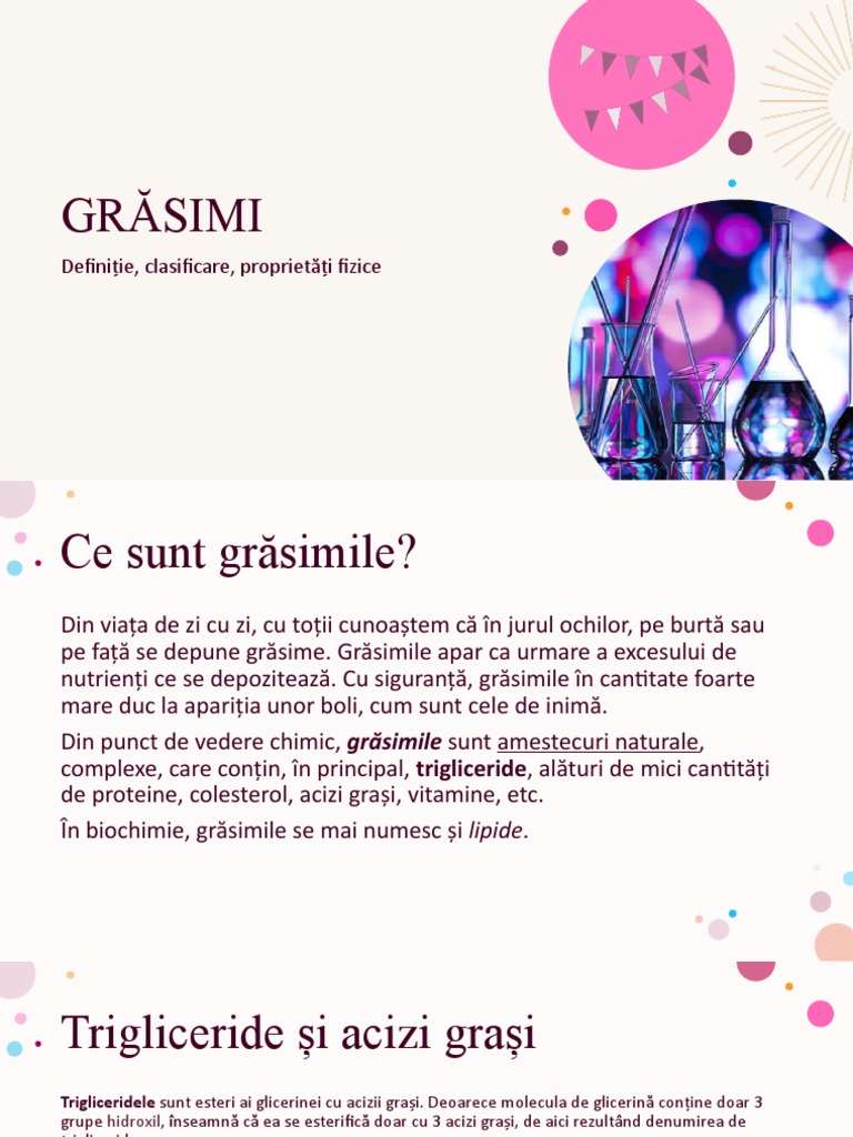 GRĂSIMI - Proiect Chimie | PDF